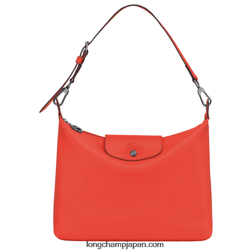 Longchamp 女性 ル プリアージュ エクストラ ホーボーバッグ M オレンジ H00RXN393 [H00RXN393 ...